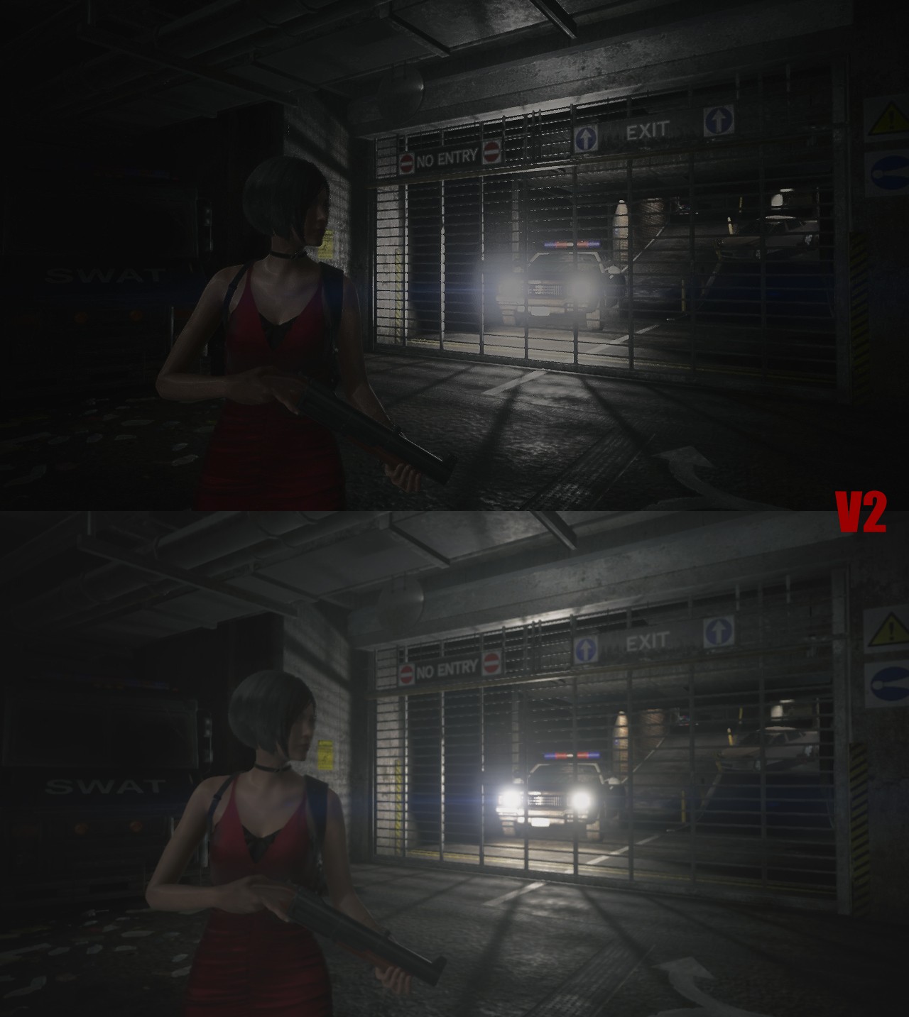 Sharp Nightmare (screen adjustment) - Resident Evil 2 Remake Mods