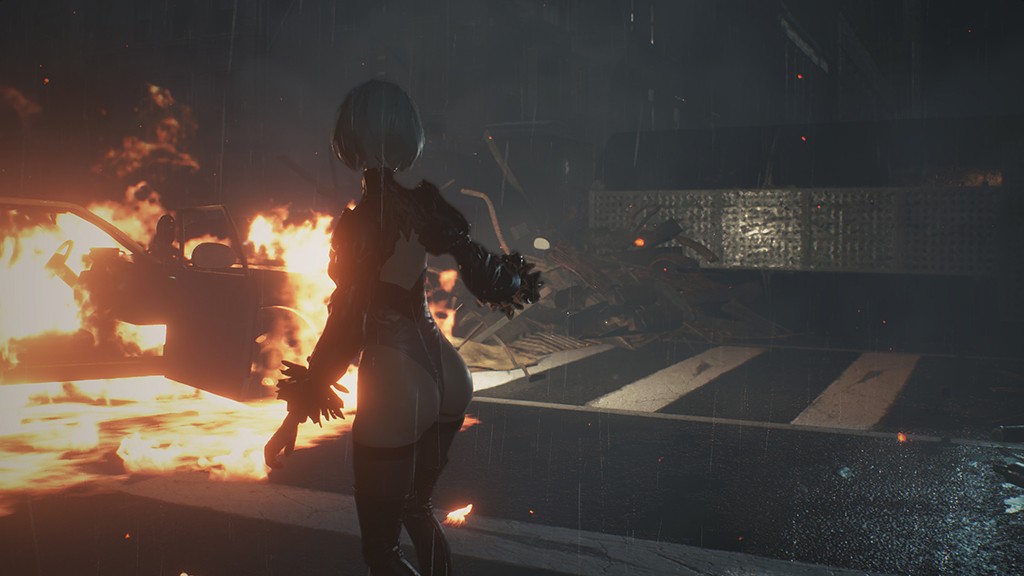 [Nier: Automata] 2B-Broken Clothes-Replace Claire's Classic Costume MOD ...