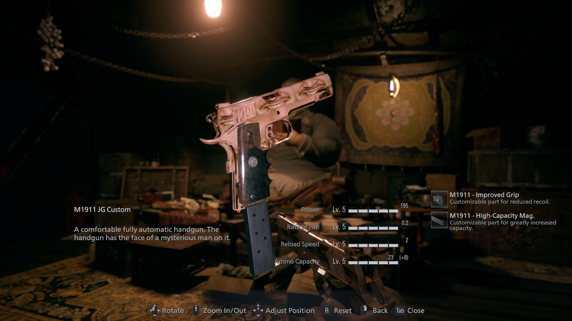 M1911 JG custom pistol (replace M1911) - Resident Evil Village Mods
