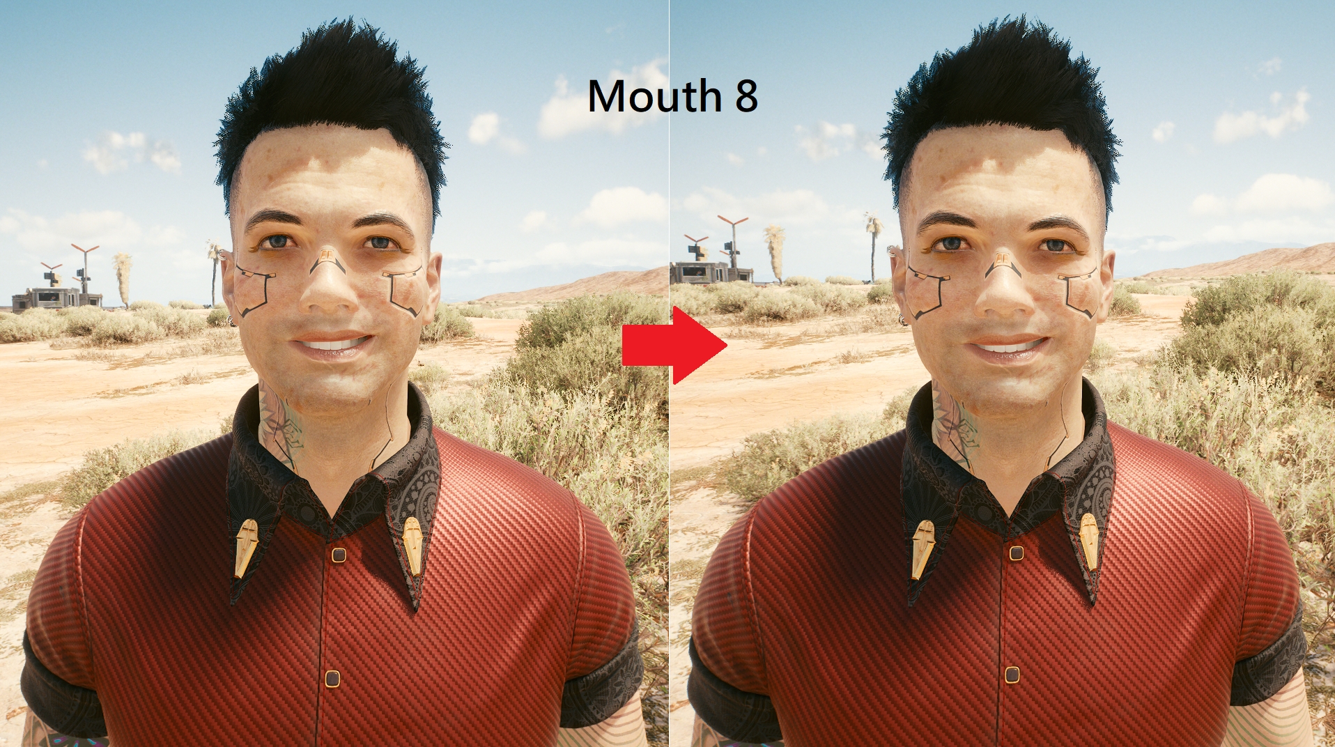 Male V teeth restoration - Cyberpunk 2077 Mods