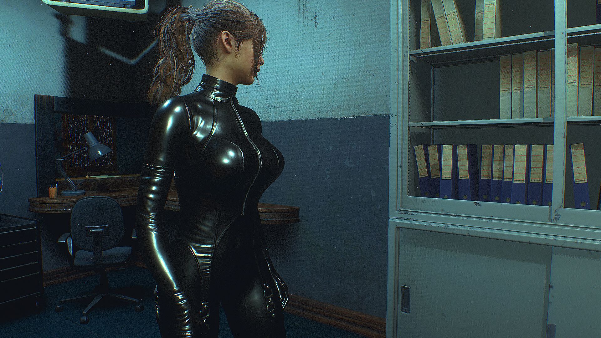 Claire - Latex Tights (Jet Black) - Resident Evil 2 Remake Mods