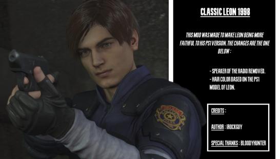 Classic Leon 1998 - Resident Evil 2 Remake Mods