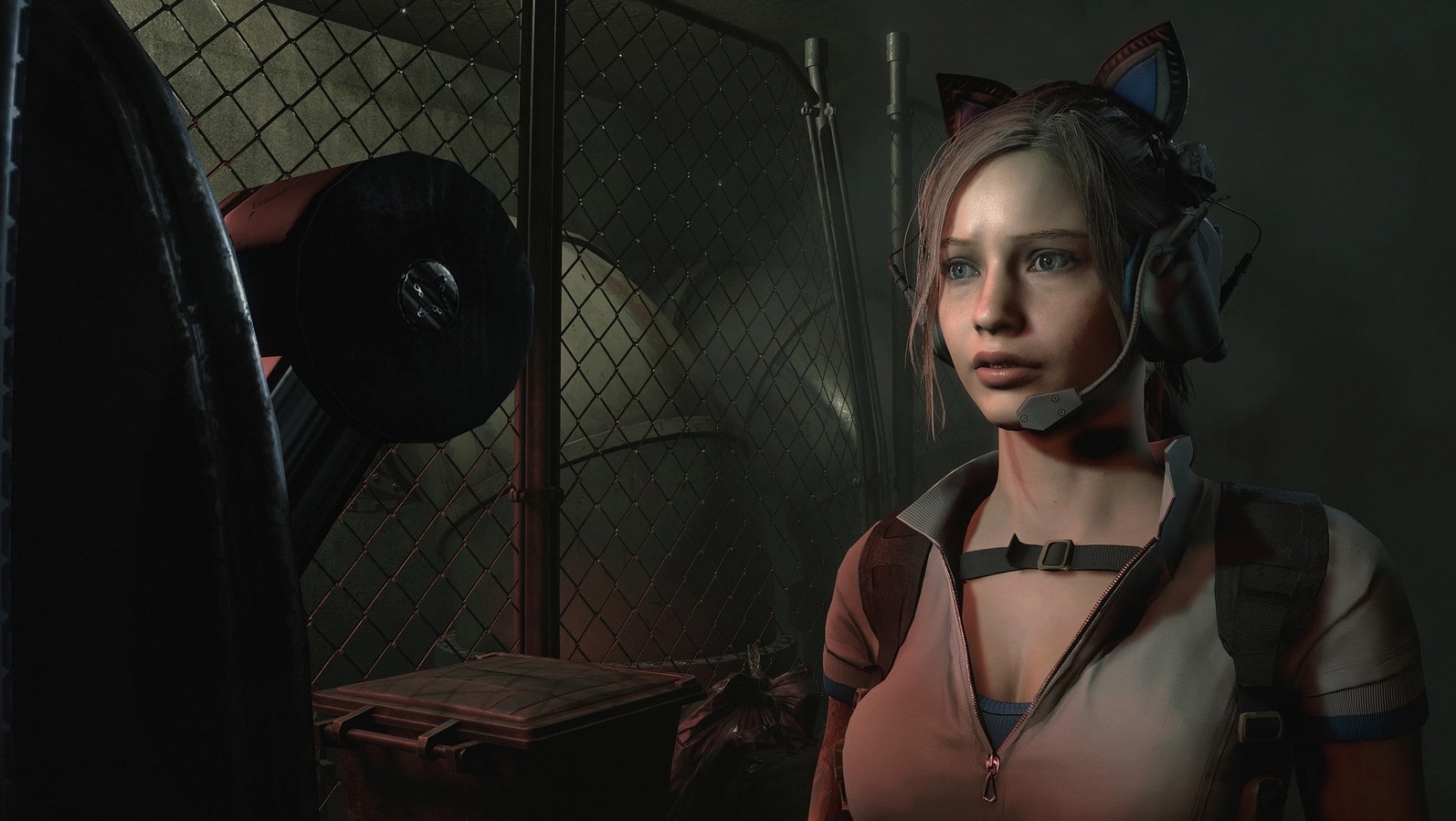 Kawaii Cat Headset Cat Ears (Patch) - Resident Evil 2 Remake Mods