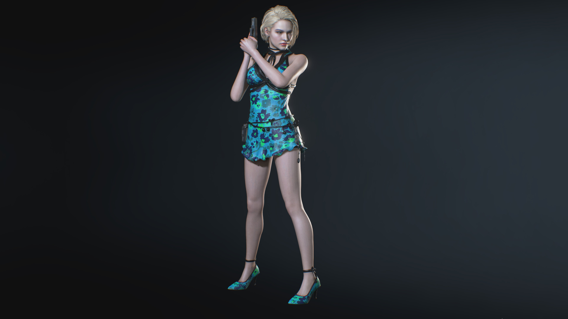 Jill Blue Tifa Dress - Resident Evil 3 Remake Mods
