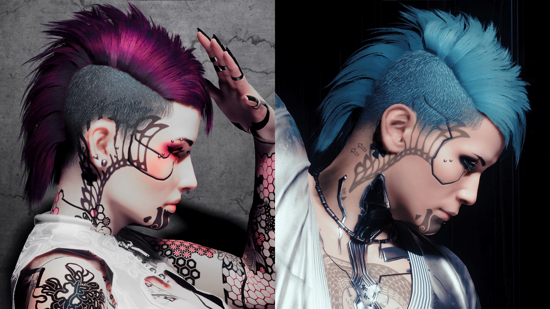 Short Messy Hair - Side Shaved (Fem - Male V) - Cyberpunk 2077 Mods