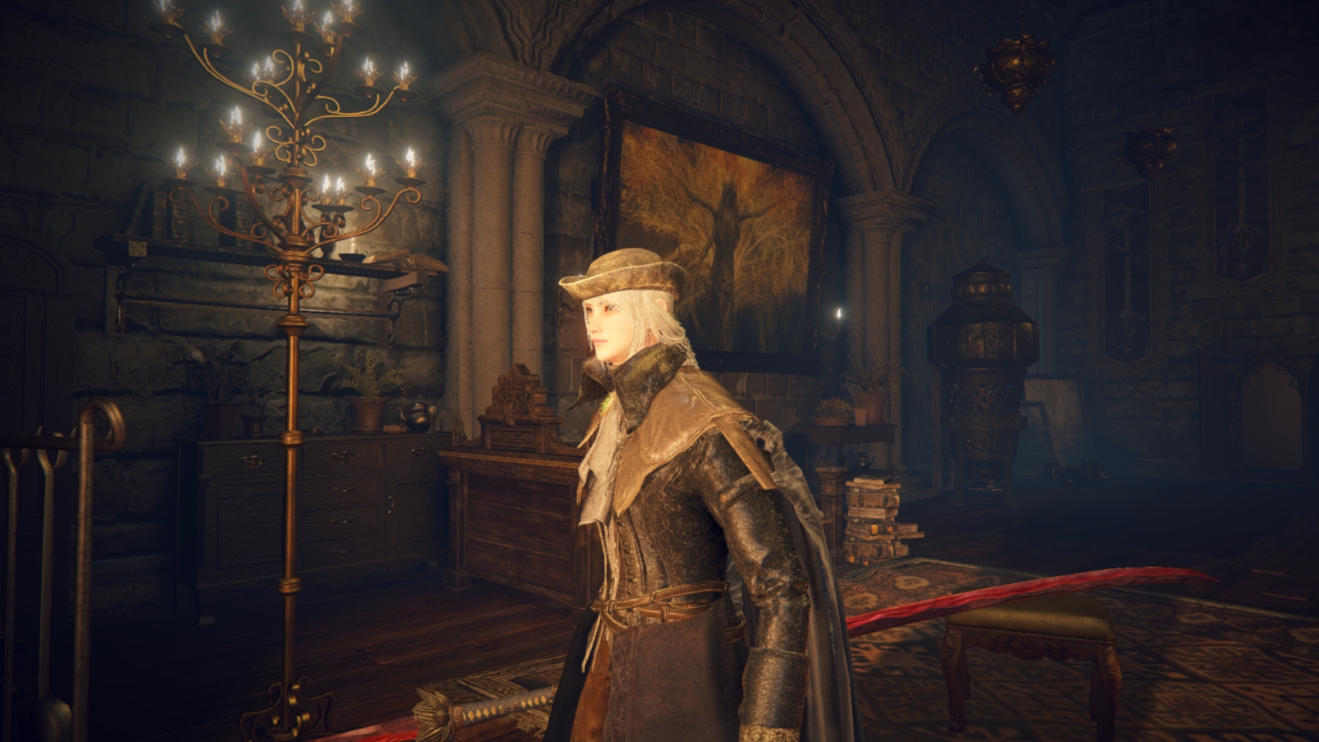 Maria Hunter suit(with physics cape) - Elden Ring Mods