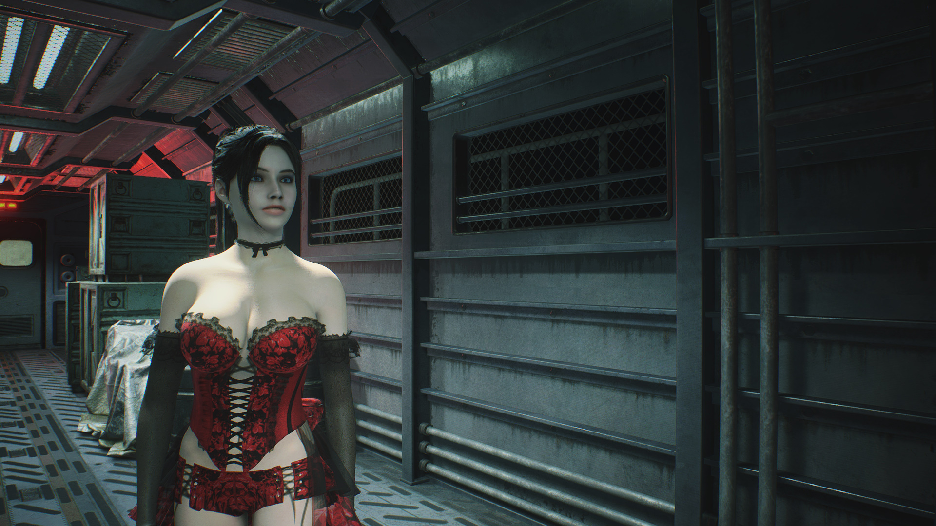 Ada & Claire Red Wedding Dress High Ponytail - Resident Evil 2 Remake Mods