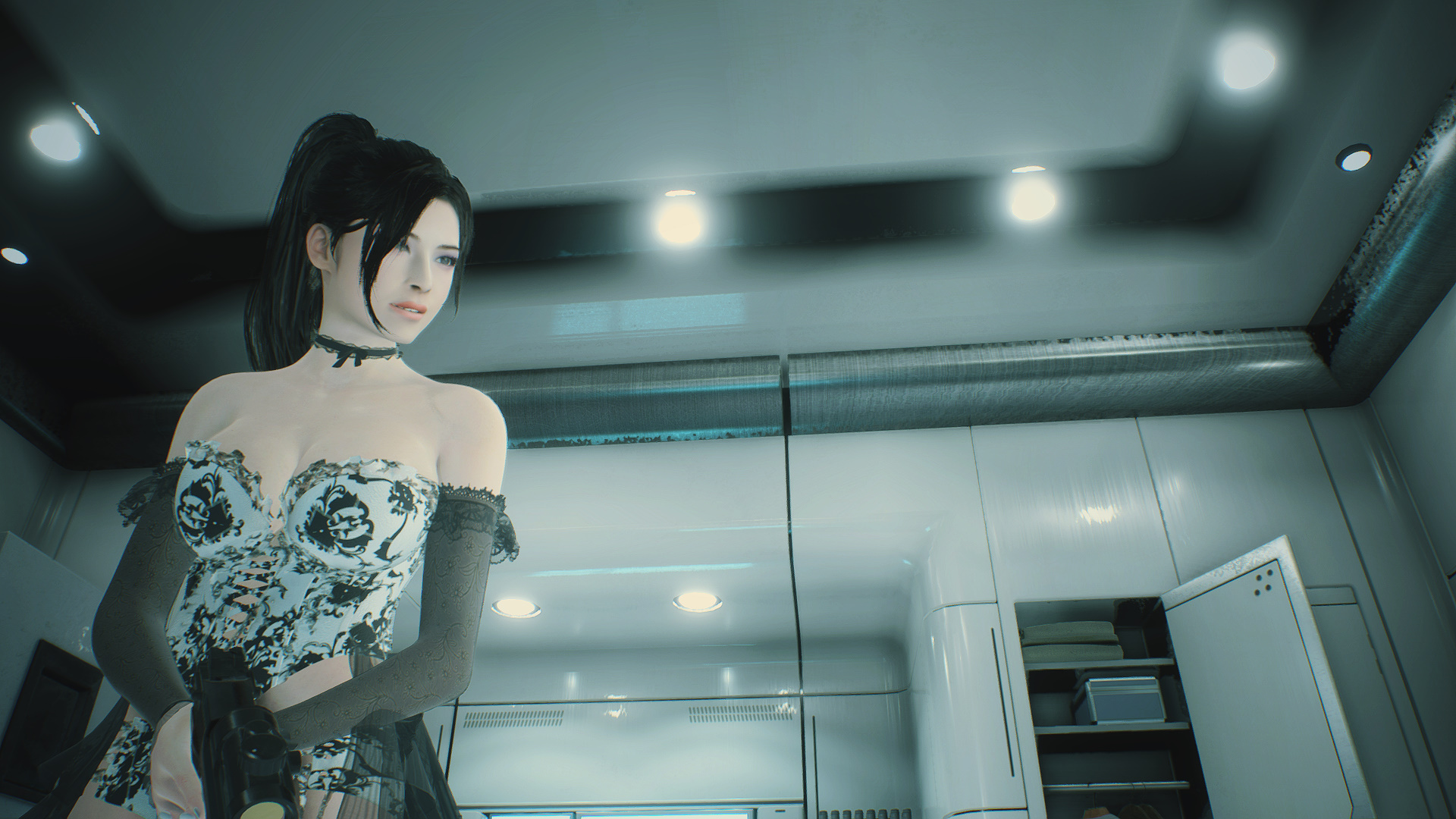 Ada & Claire Black Siren Sexy Wedding Dress - Resident Evil 2 Remake Mods