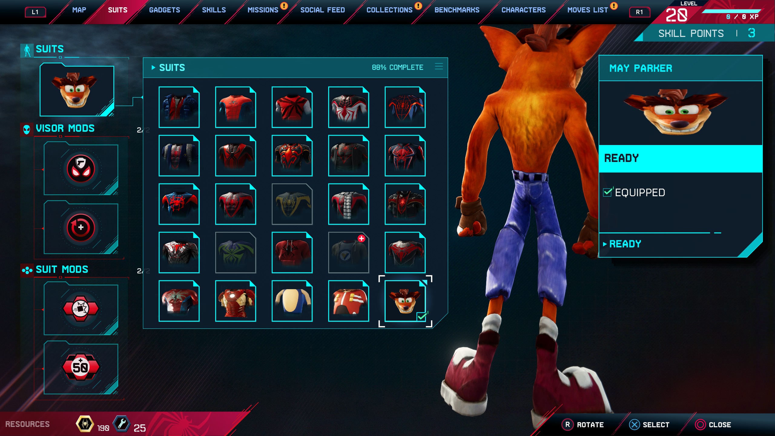 Crash Bandicoot Suit Slot - Marvel's Spider-Man: Miles Morales Mods