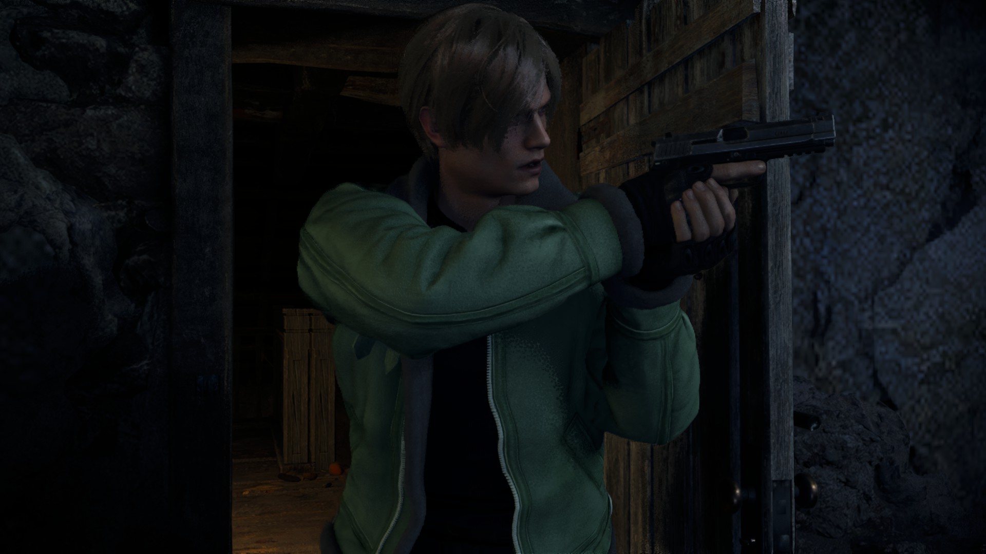 TM Black Jacket Retexture for Leon - Resident Evil 4 Remake Mods