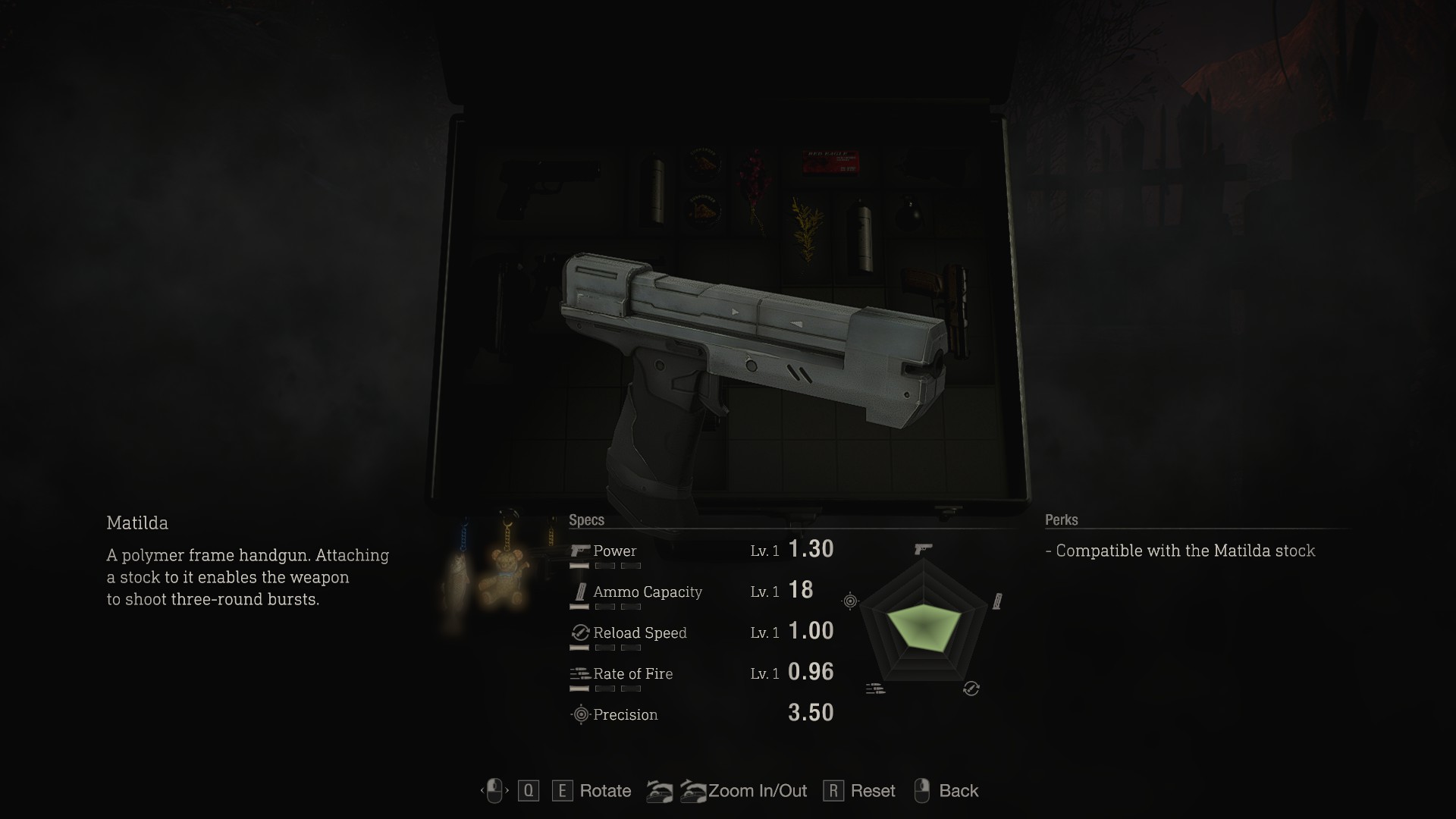 Halo M6H Custom Handgun (With Stock) - Resident Evil 4 Remake Mods