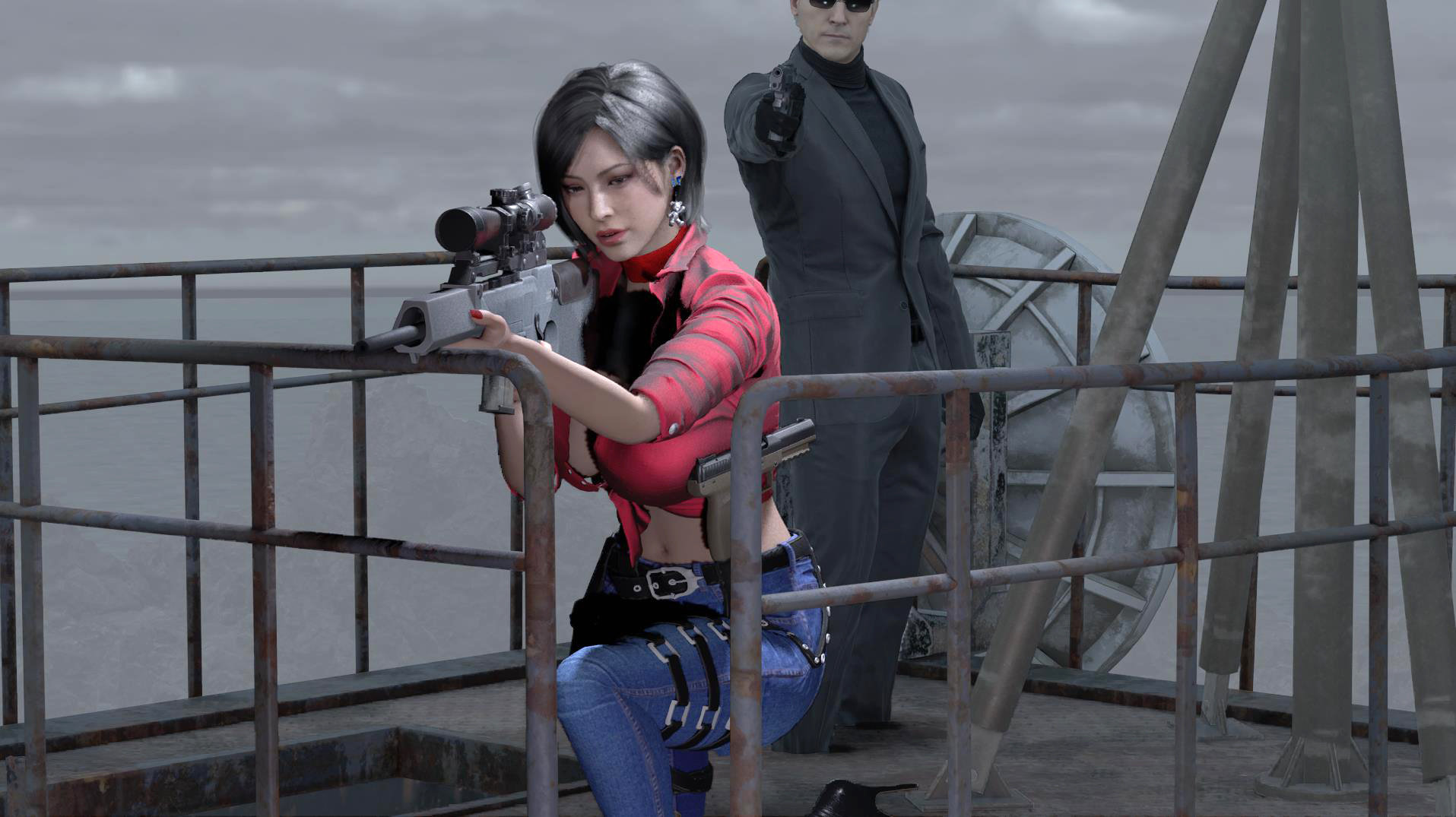 Ada Sexy Red Jeans Suit - Resident Evil 4 Remake Mods