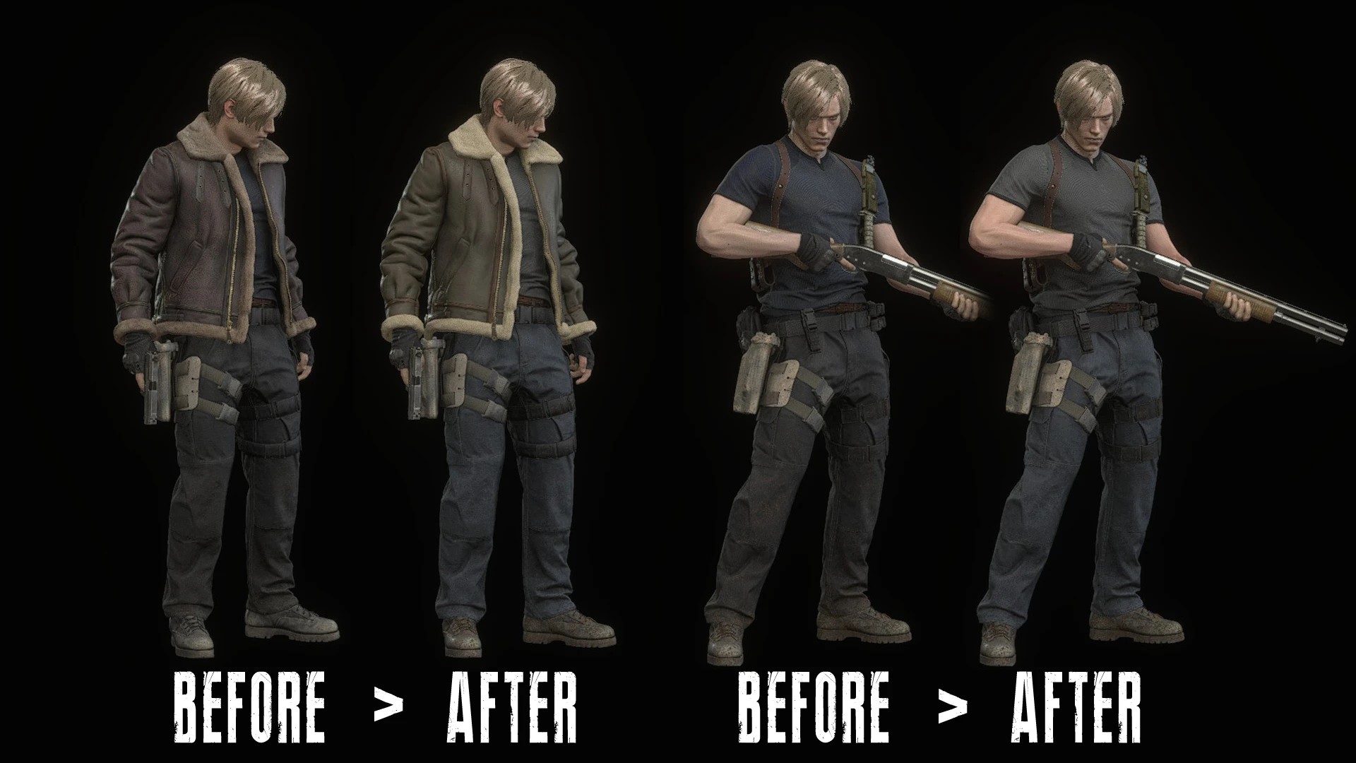 Original Agent 2005 - Leon Default Outfit Recolor - Resident Evil 4 ...