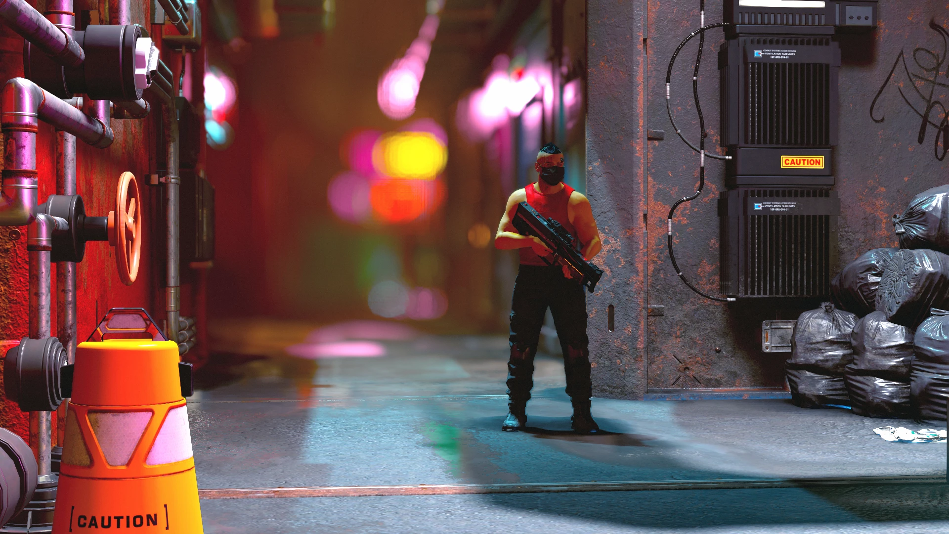 Space Rogue Red and Black Muscle Outfit - Starfield Mods