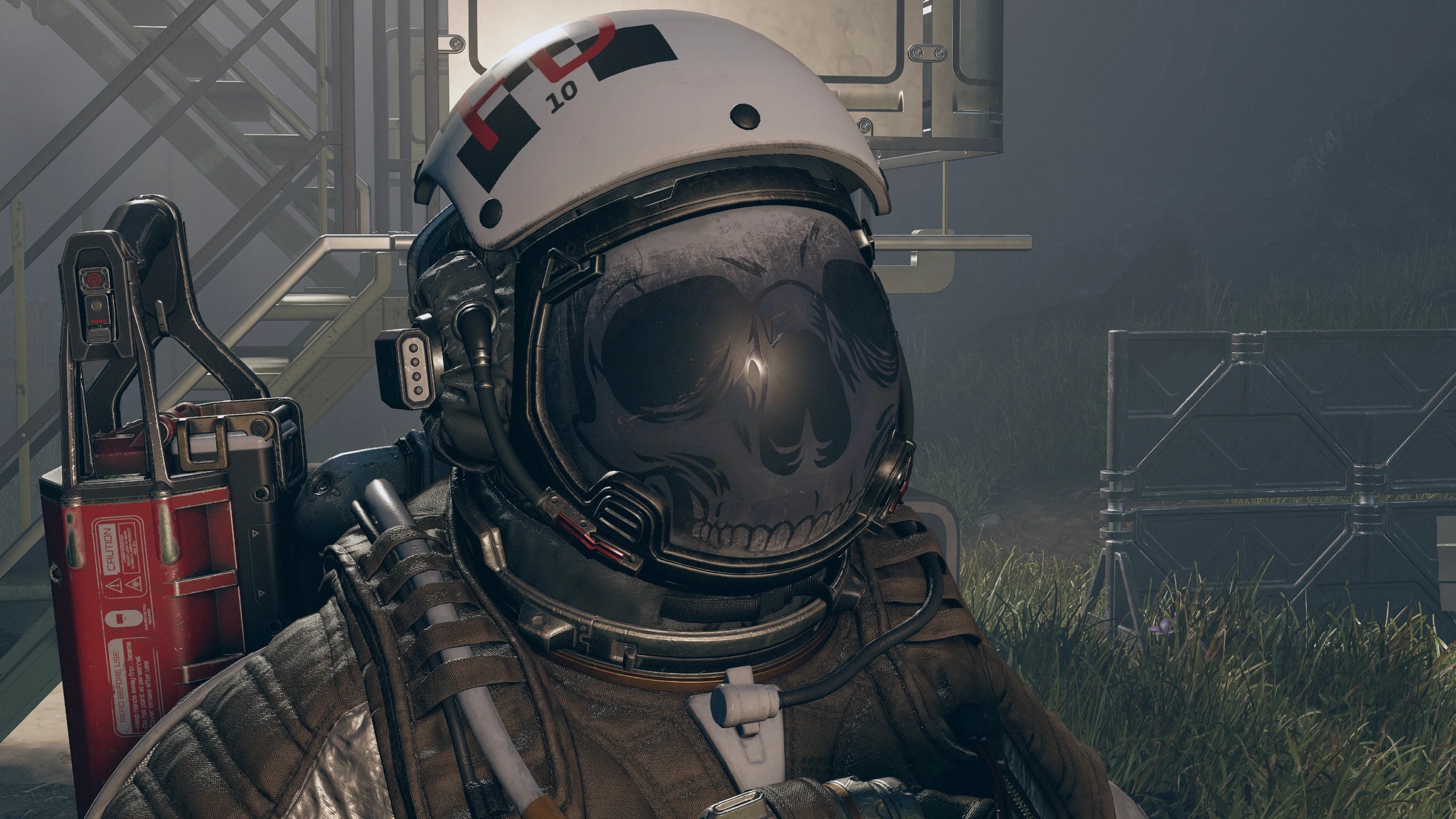 Ground Crew Spacesuit Helmet Skull Visor - Starfield Mods