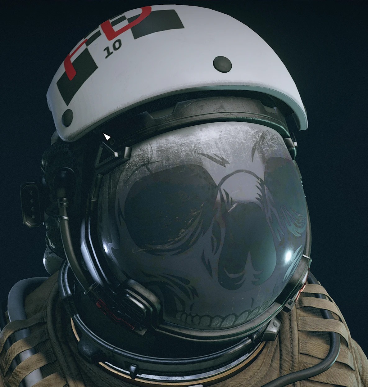 Ground Crew Spacesuit Helmet Skull Visor - Starfield Mods