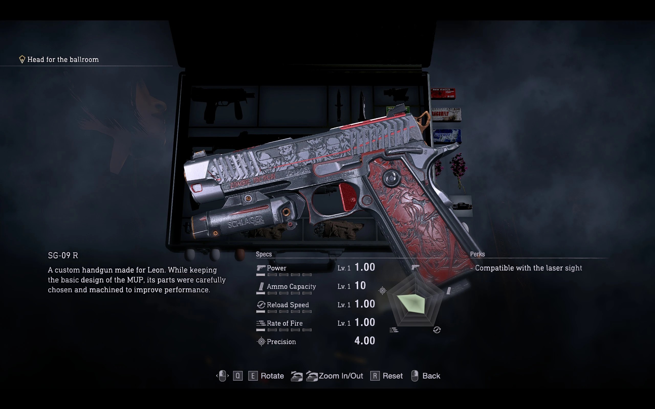 9mm Daemon (Zombie's Bane) over Handguns - Resident Evil 4 Remake Mods