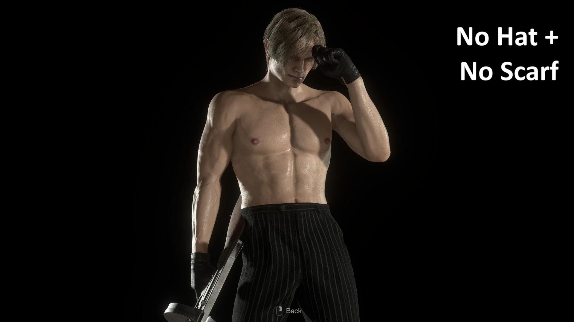 Pinstripe Leon Shirtless (Includes NSFW Patches) - Resident Evil 4 Remake Mods