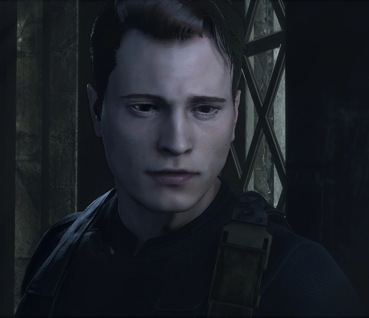 Connor RK800 (Head) As Leon - Resident Evil 4 Remake Mods