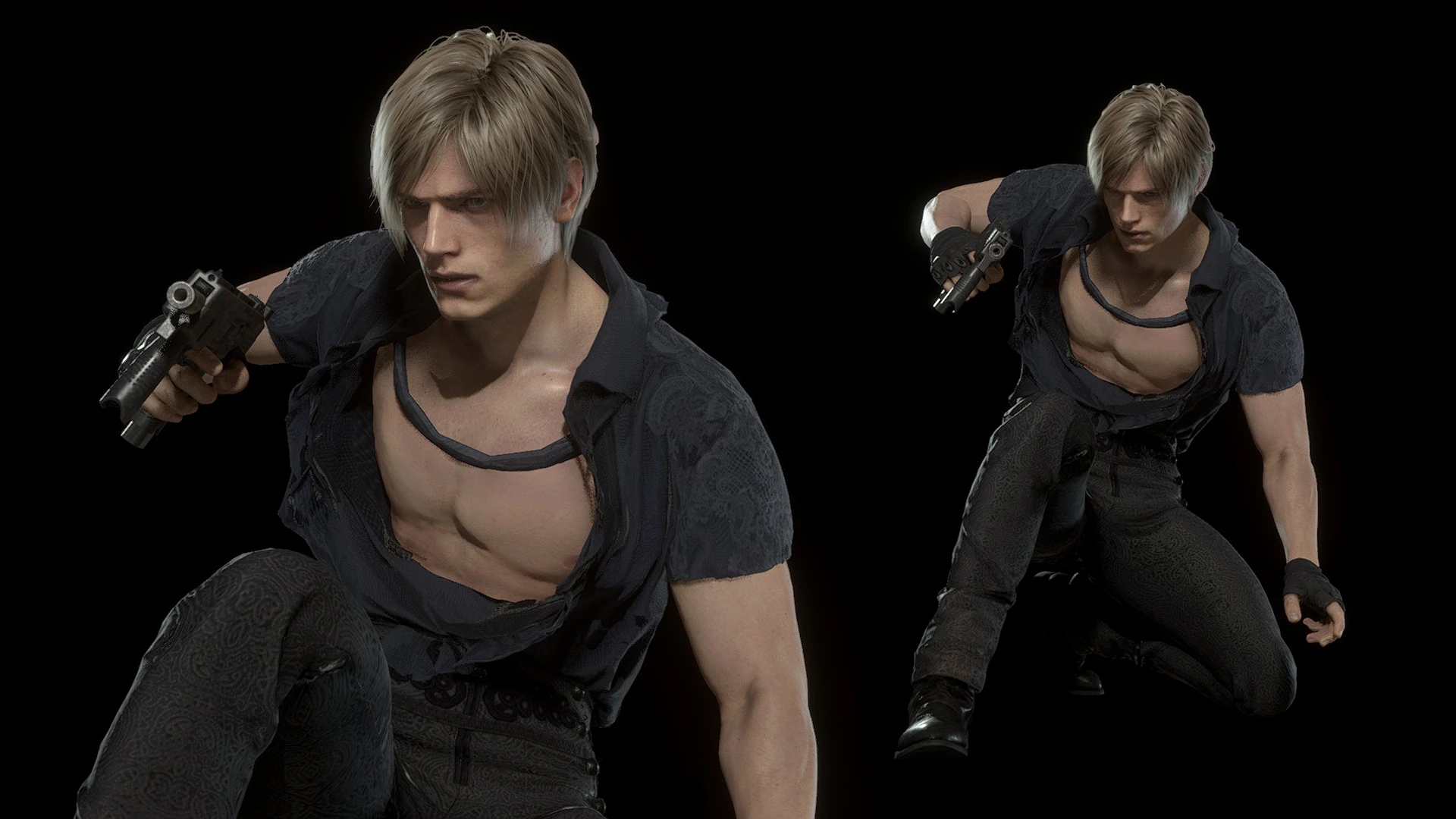 Leon Romantic - Chestless Outfit 2.0 - Resident Evil 4 Remake Mods