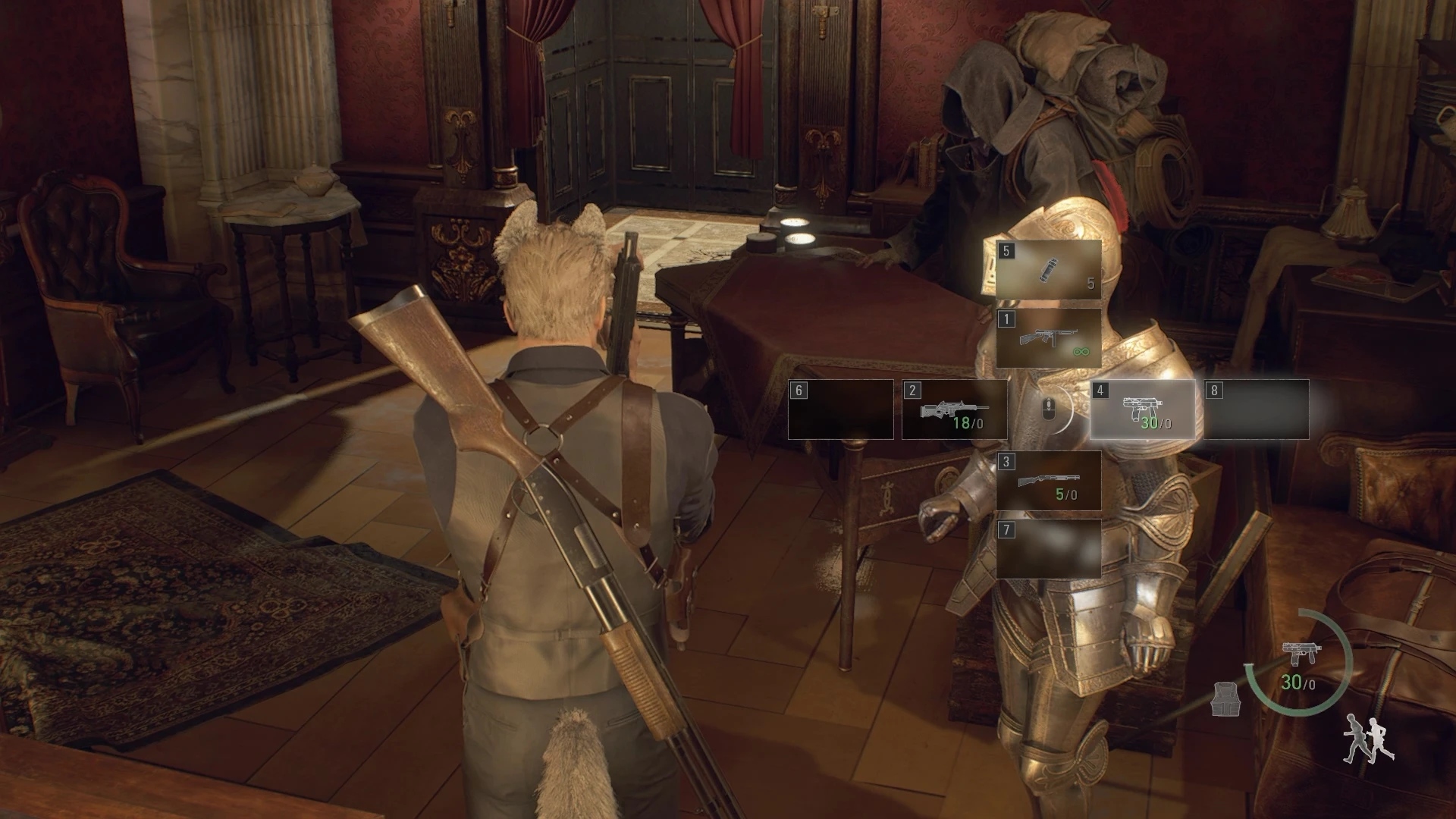 Visible Weapons on Wesker's Back - Resident Evil 4 Remake Mods