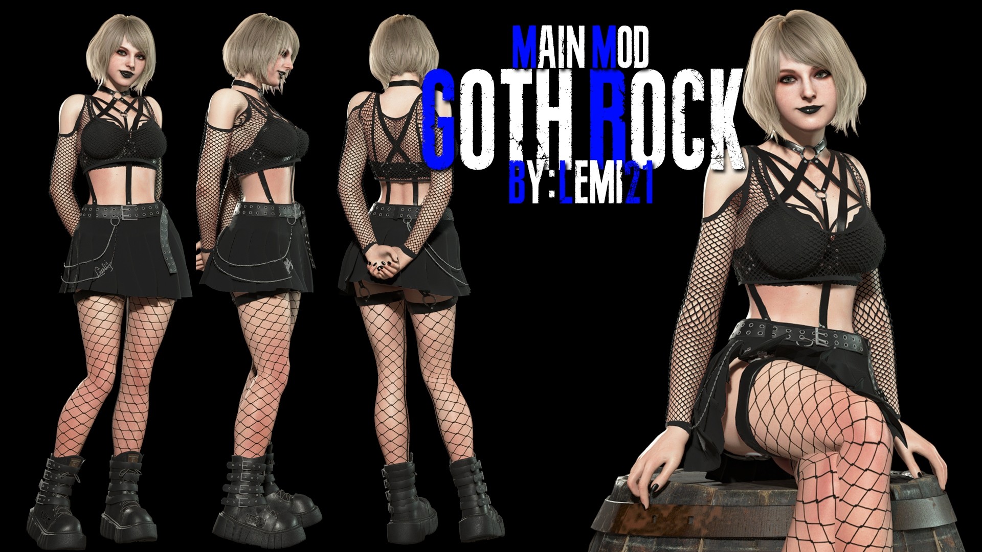 GothRock Ashley - Resident Evil 4 Remake Mods